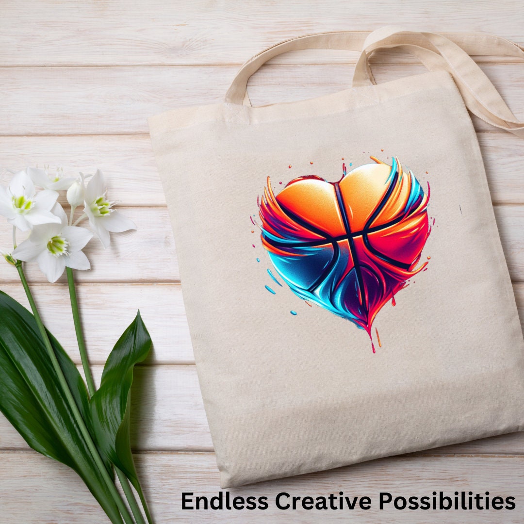 Basketball Heart Svg Png, Basketball Svg Png DTF Clipart, Basketball ...