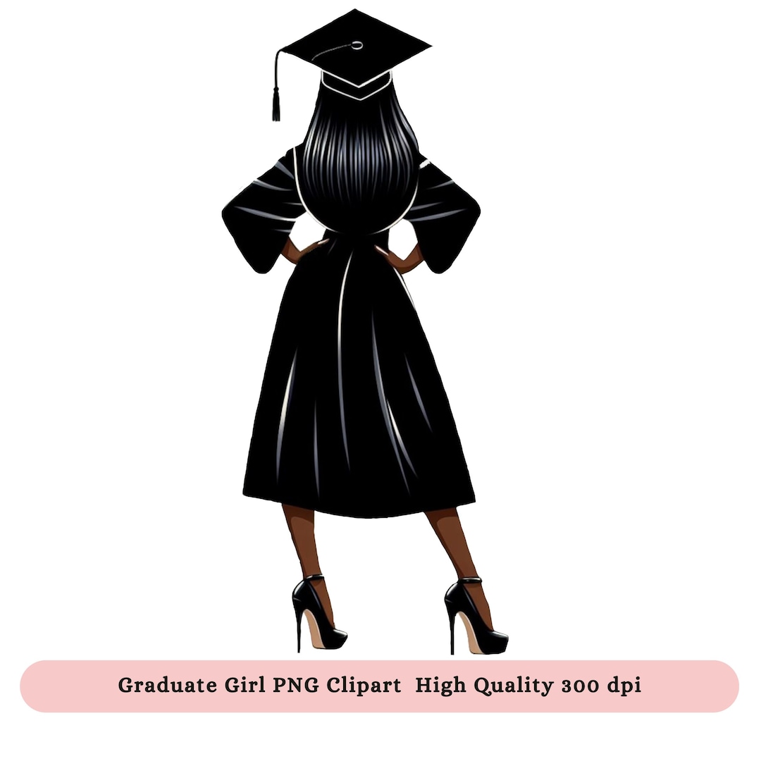 Graduation Clipart Black Woman, Graduation 2025 PNG Clipart, Graduate ...