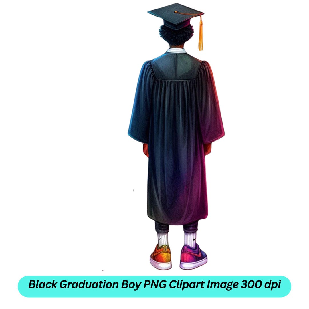 Graduation Clipart: Black Boy Graduate PNG (digital Download) - Etsy