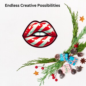 Christmas Lips PNG, Christmas Lips SVG Clipart, Sublimation Dtf ...