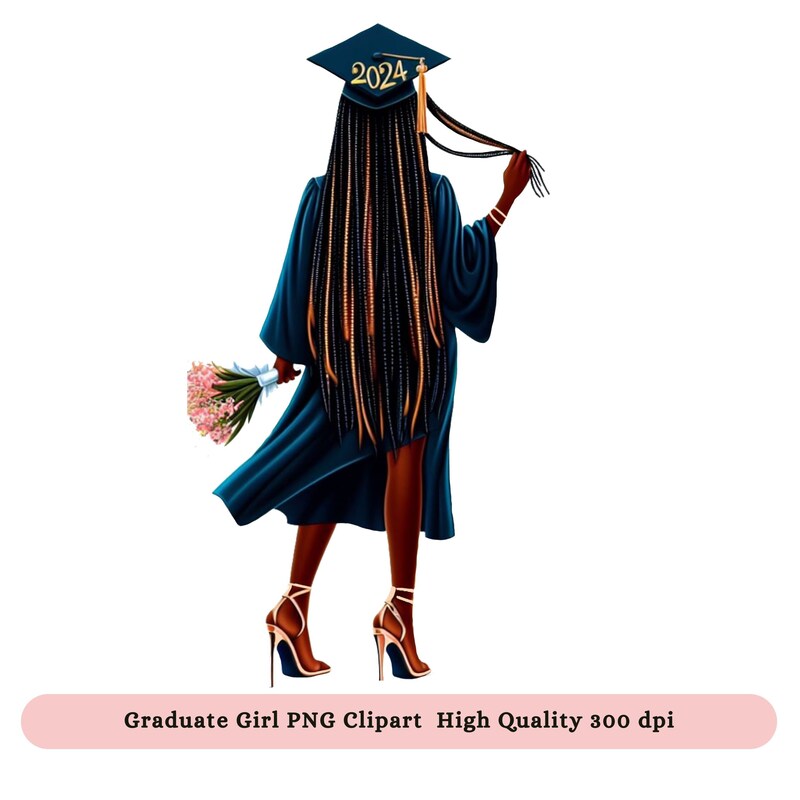 Black Grad Girl Svg - Etsy