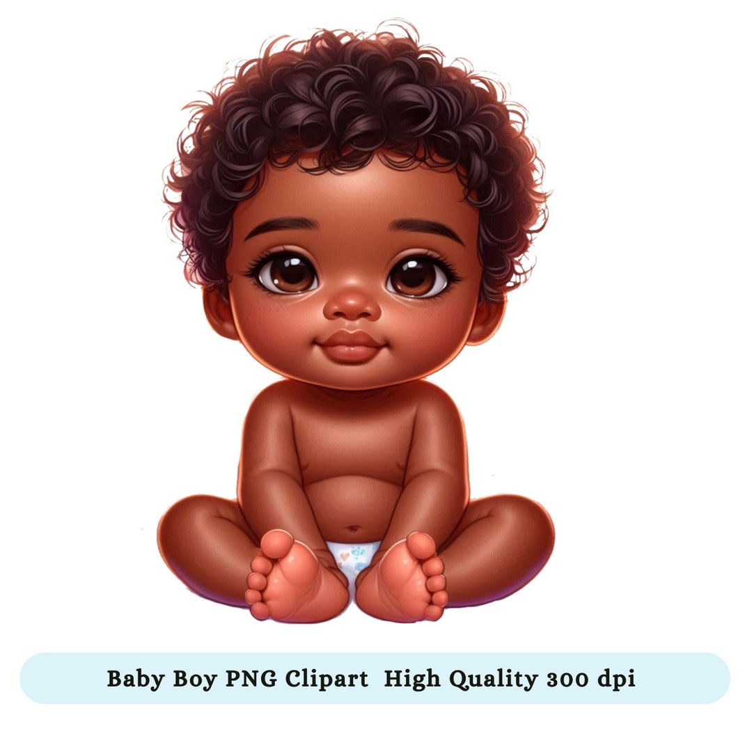 Black Baby Boy PNG Clipart - Black Baby Shower Png Clipart, Baby ...