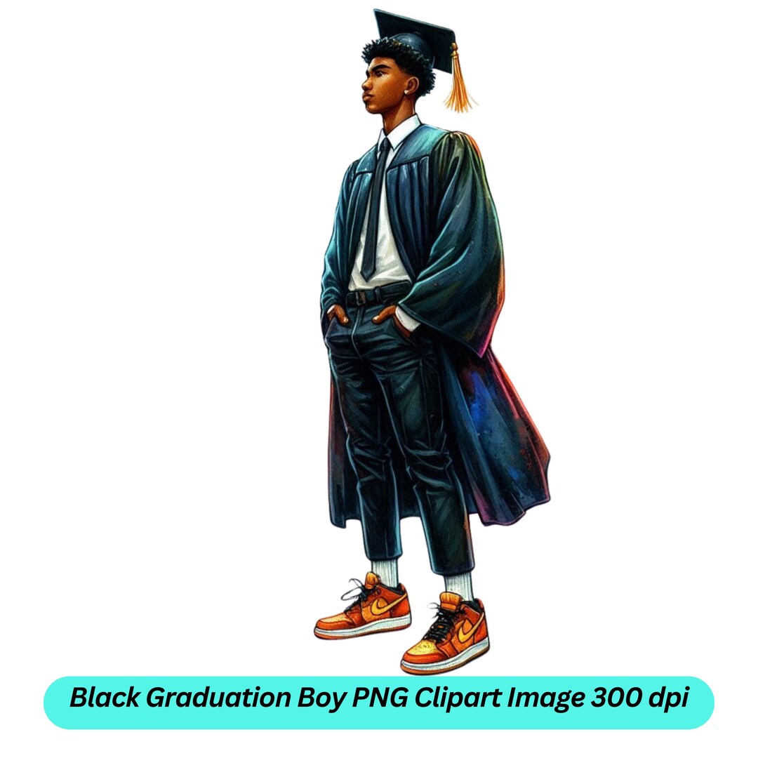 Graduation Clipart Black Boy, Graduation 2025 PNG Clipart, Graduate PNG ...