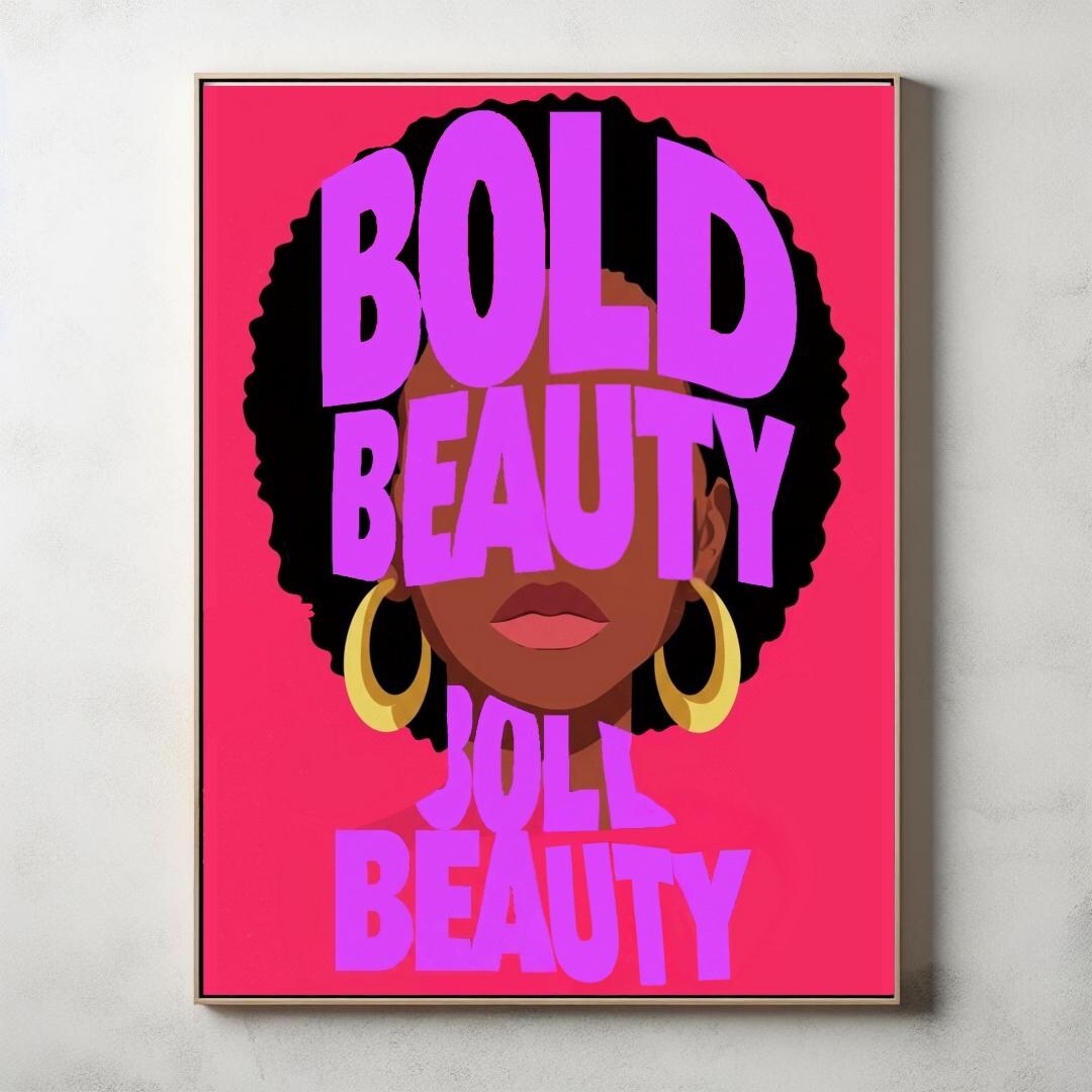 Black Girl Affirmation Poster Wall Art | Motivational Wall Art Print ...