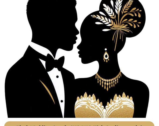 Wedding SVG, Bride and Groom Svg, African American Wedding SVG Files ...