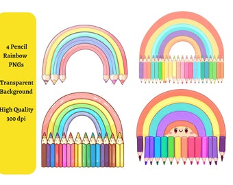 Teacher PNG Pencil Rainbow PNG Teach Love Grow Inspire Encourage ...