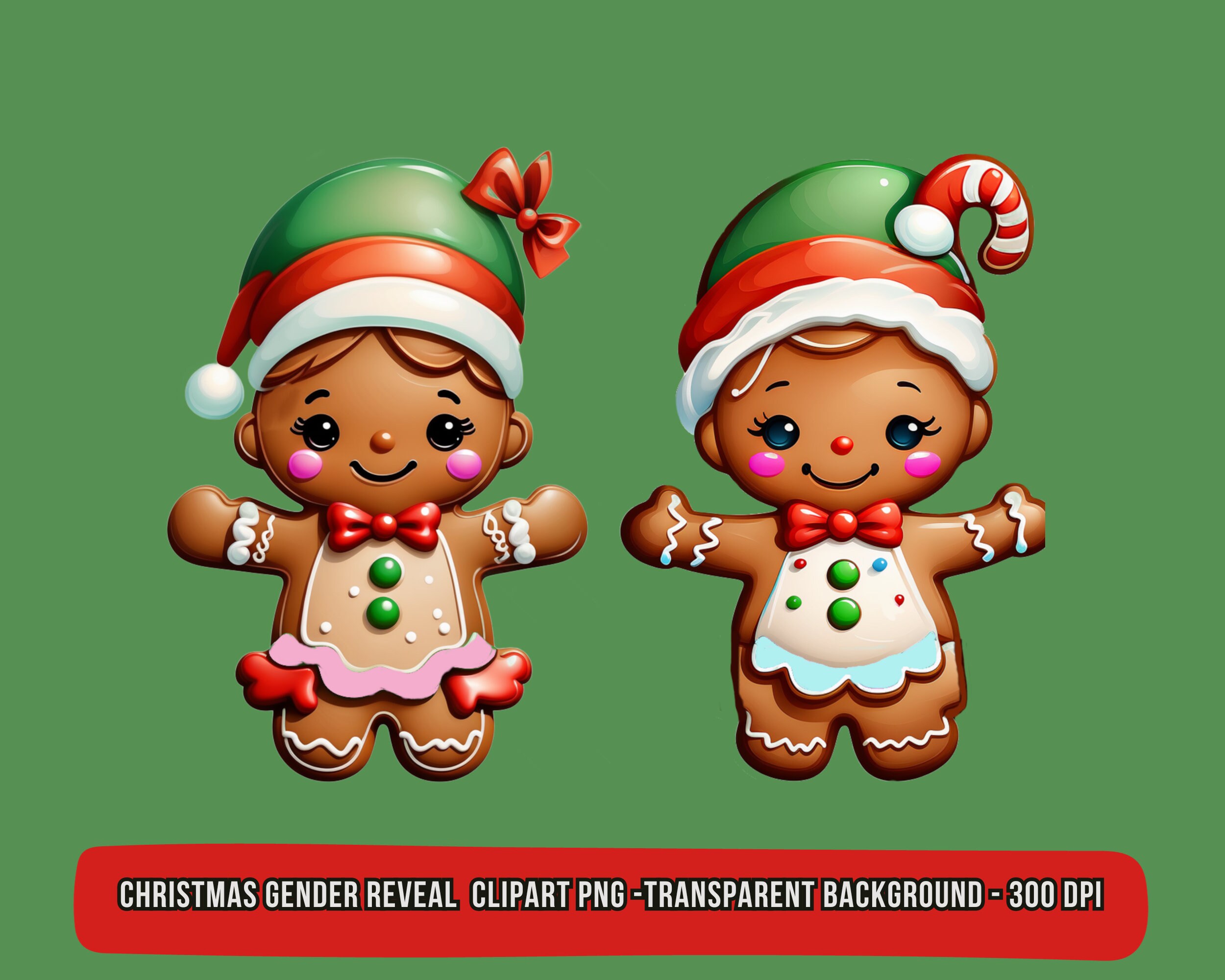 Christmas Gingerbread Gender Reveal PNG Clipart, Winter Christmas Baby ...