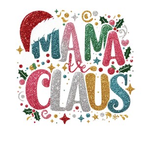 Mama Claus PNG SVG Clipart, Mama Christmas PNG Clipart, Dtf Christmas ...
