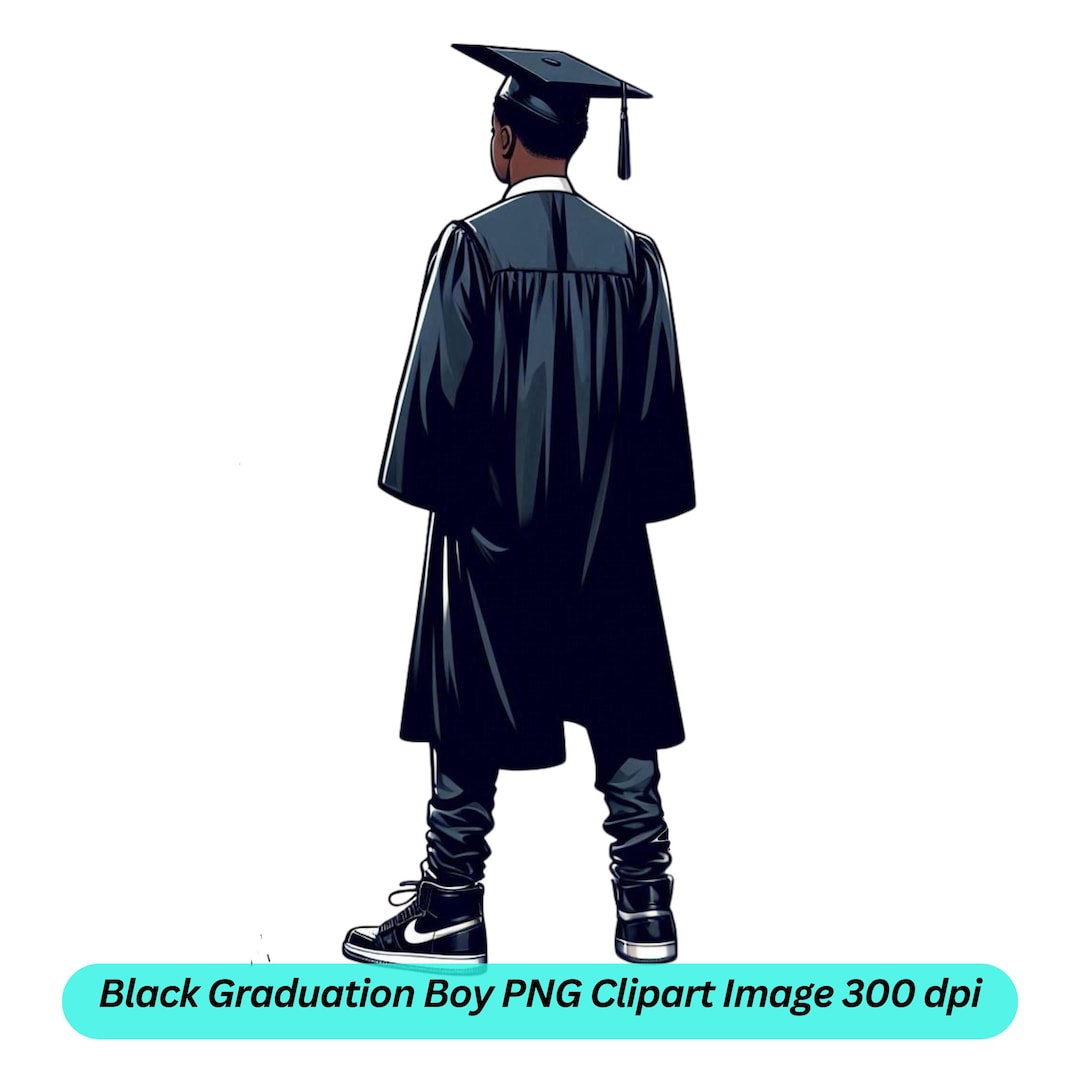 Graduation Clipart Black Boy, Graduation 2025 PNG Clipart, Graduate PNG ...