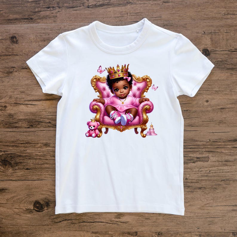 Black Baby Princess PNG Clipart: Birthday Party Designs (digital ...