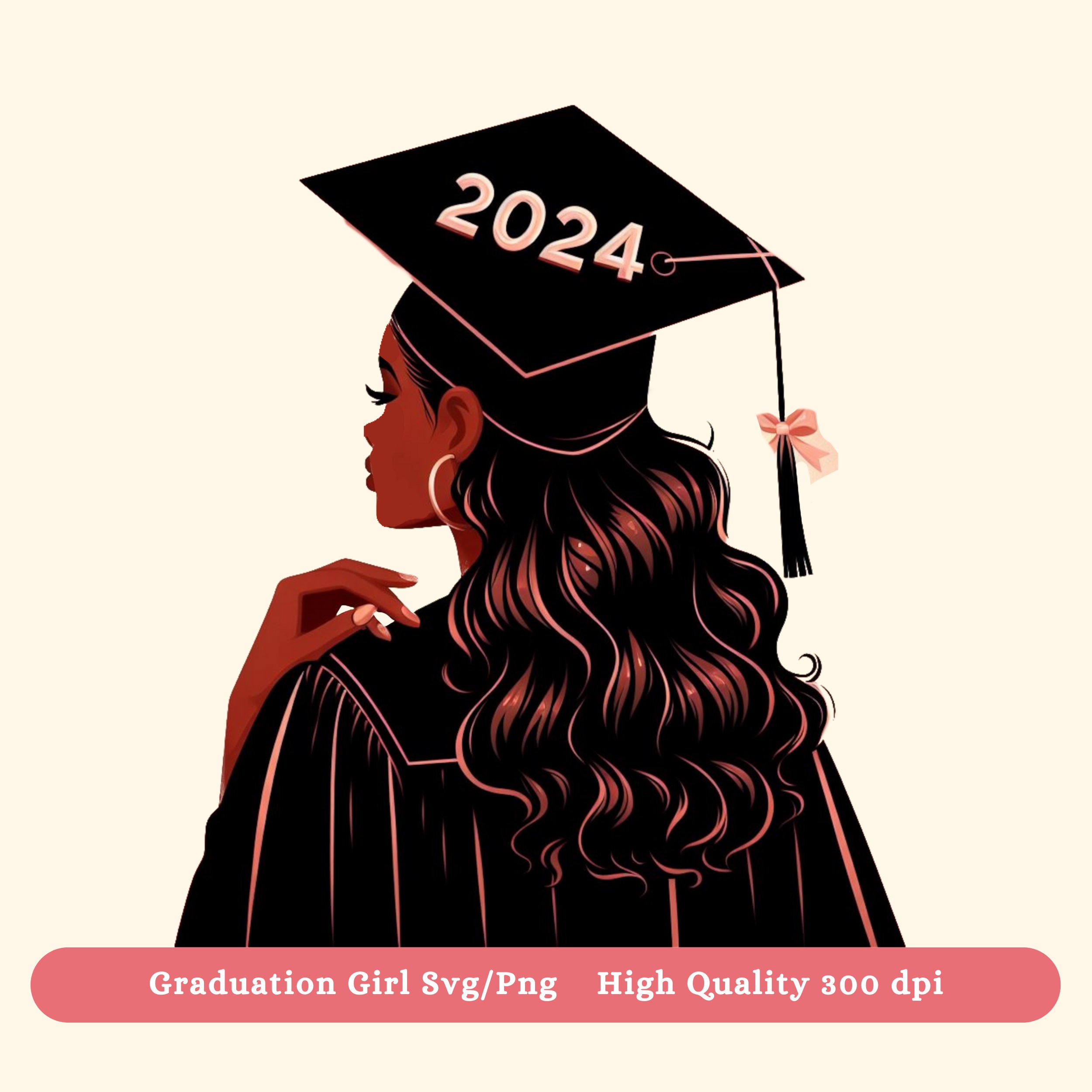 Graduation Clipart Black Woman, Graduation 2024 PNG Clipart, Graduate ...