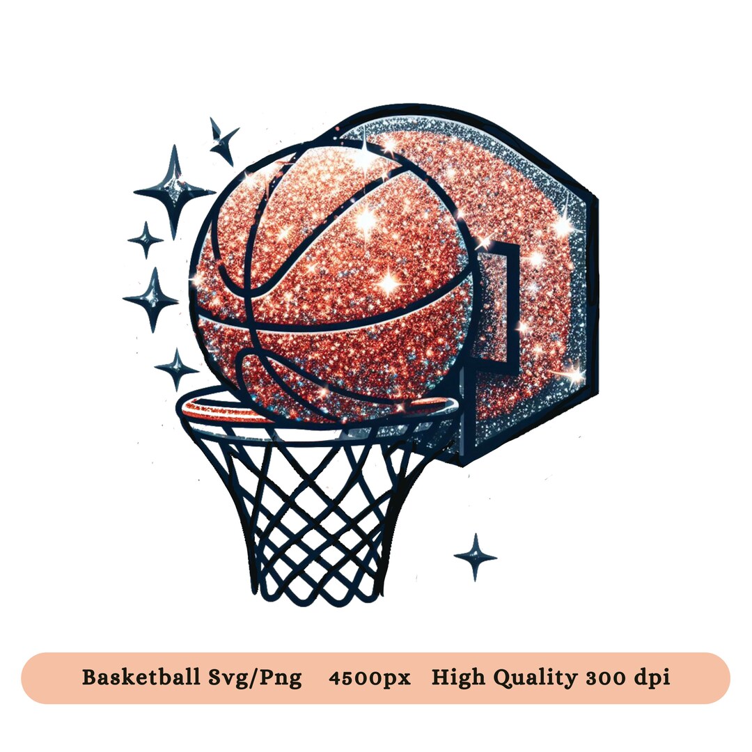 Girls Basketball Svg Png, Basket Ball and Net Svg Png DTF Clipart ...