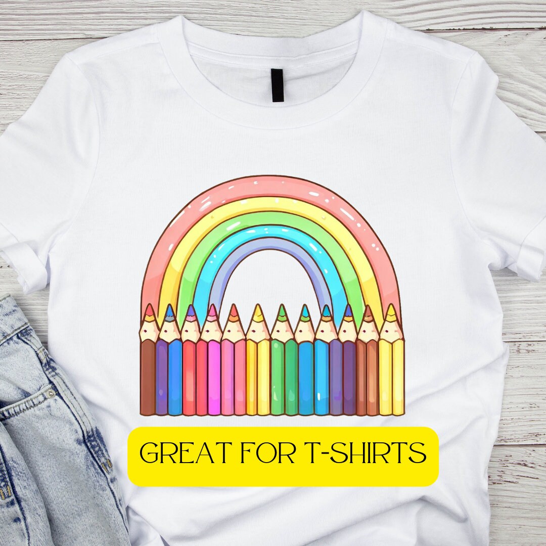 School Pencil Rainbow PNG Clipart School Digital Art for Back to School ...