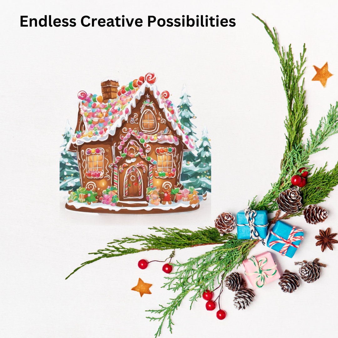 Christmas Gingerbread House Clipart Pngs, Christmas Decoration Clip Art ...