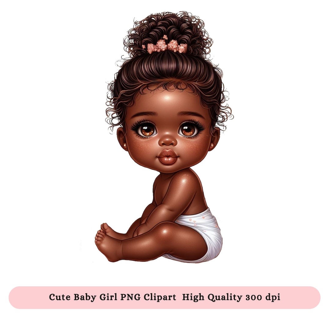 Black Baby Girl PNG Clipart - Black Baby Birthday Party Png Clipart ...