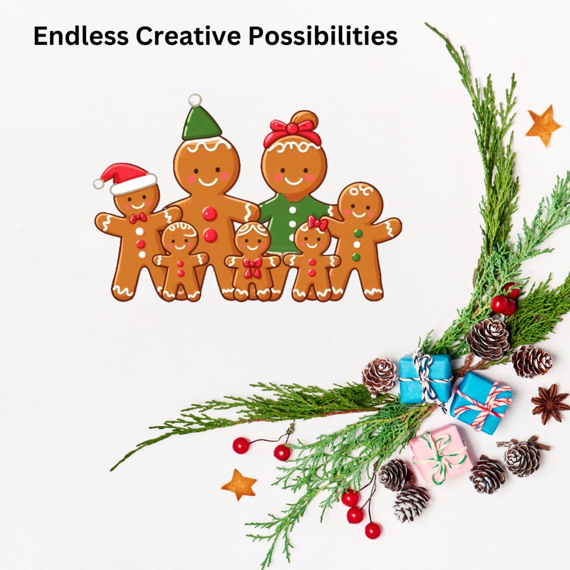 Christmas Gingerbread Family SVG PNG Clipart, Christmas SVG Clipart ...