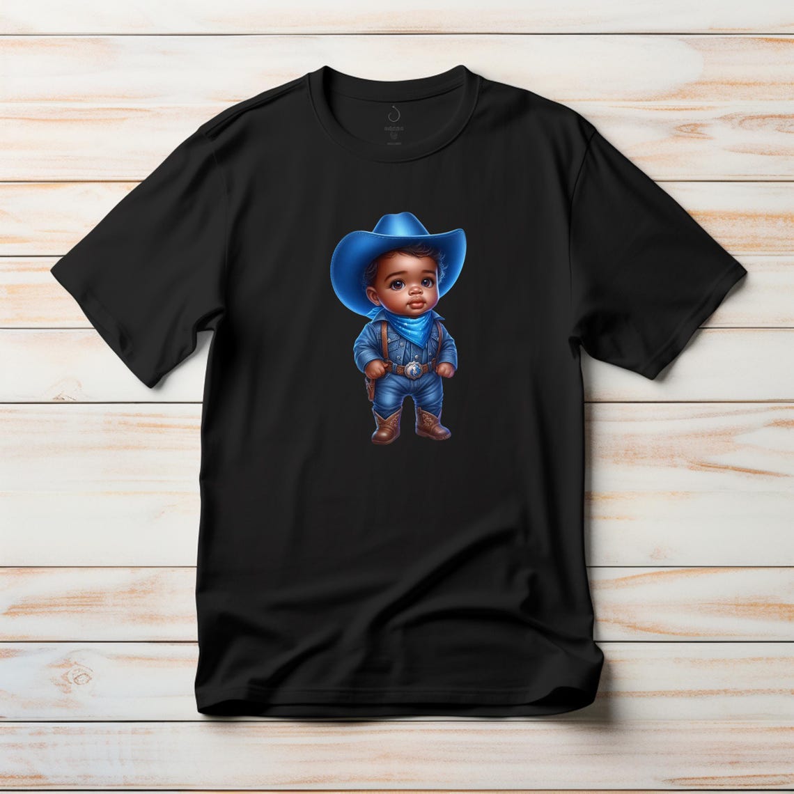 Black Baby Cowboy PNG Clipart: Western Baby Shower Image (digital ...