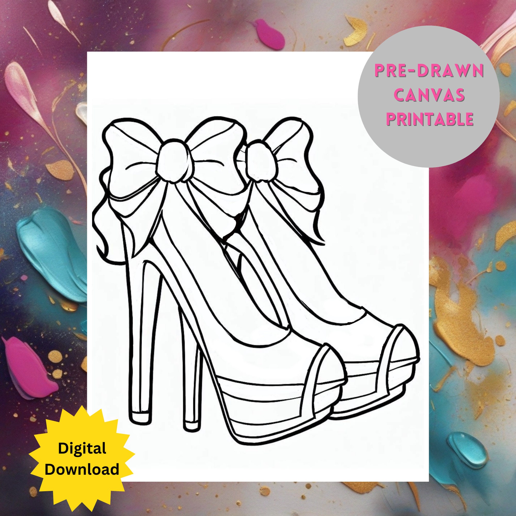 Sip and Paint, DIY Paint and Sip Party, Pre-drawn Canvas, Paint Night ...