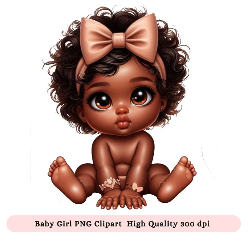 Black Baby Girl PNG Clip Art Black Baby Shower Png Clipart, Baby ...