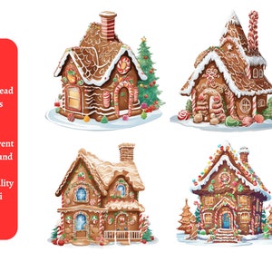 Christmas Gingerbread House Clipart Pngs, Christmas Decoration Clip Art ...