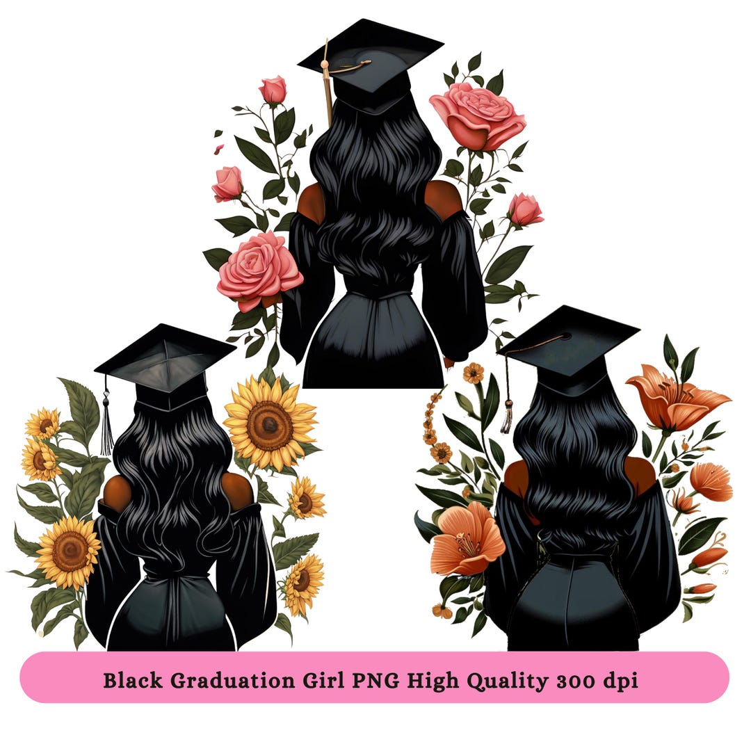 Graduation Clipart Black Girl PNG, Graduation 2025 PNG Clipart ...