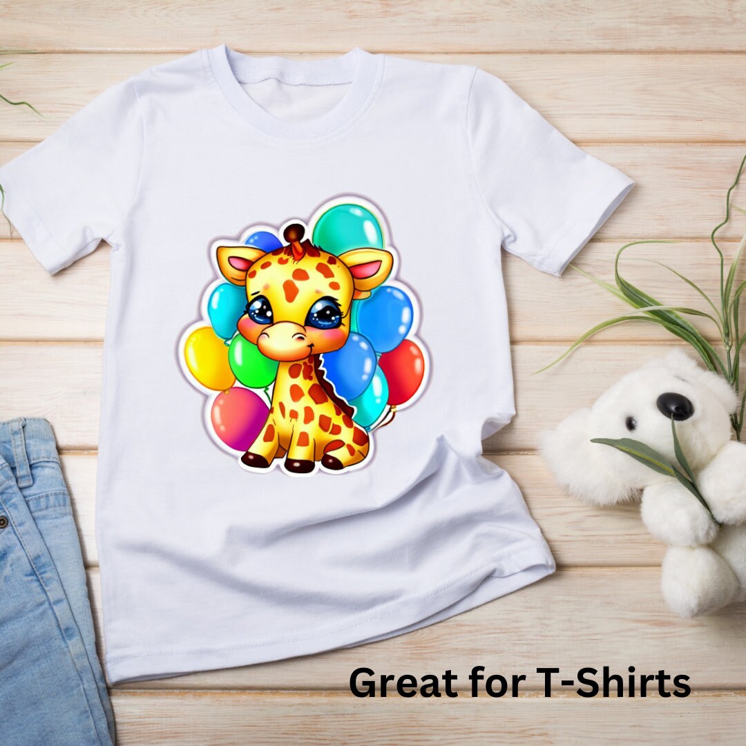 Cute Baby Giraffe Clipart PNG for Baby Shower Invitations - Etsy