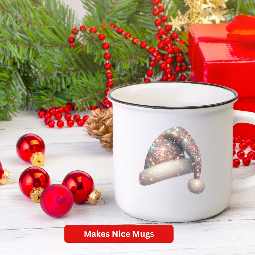 Silver Santa Hat SVG PNG Clipart, Christmas Hat PNG Svg Clipart, Dtf ...