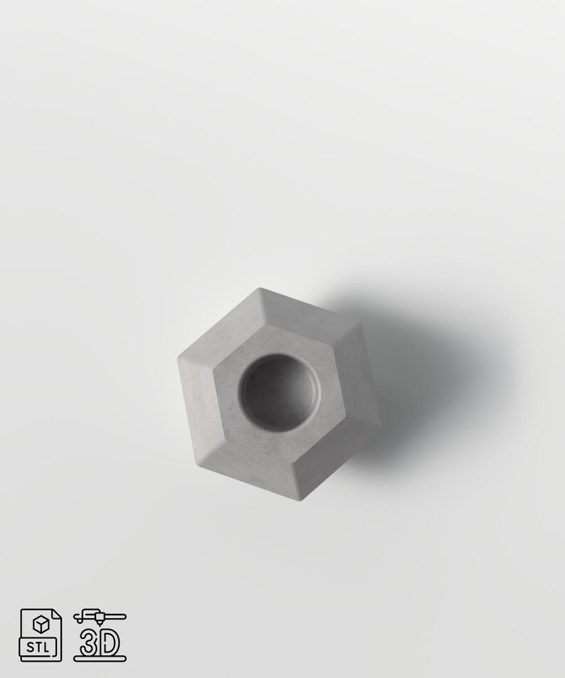 Candle Holder STL File - 3 Size for 3D Printing and Concrete Mold ...