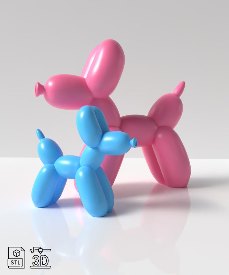 Balloon Dog STL File - for 3D Printing Special Gift, Teddy Bear, Bunny ...