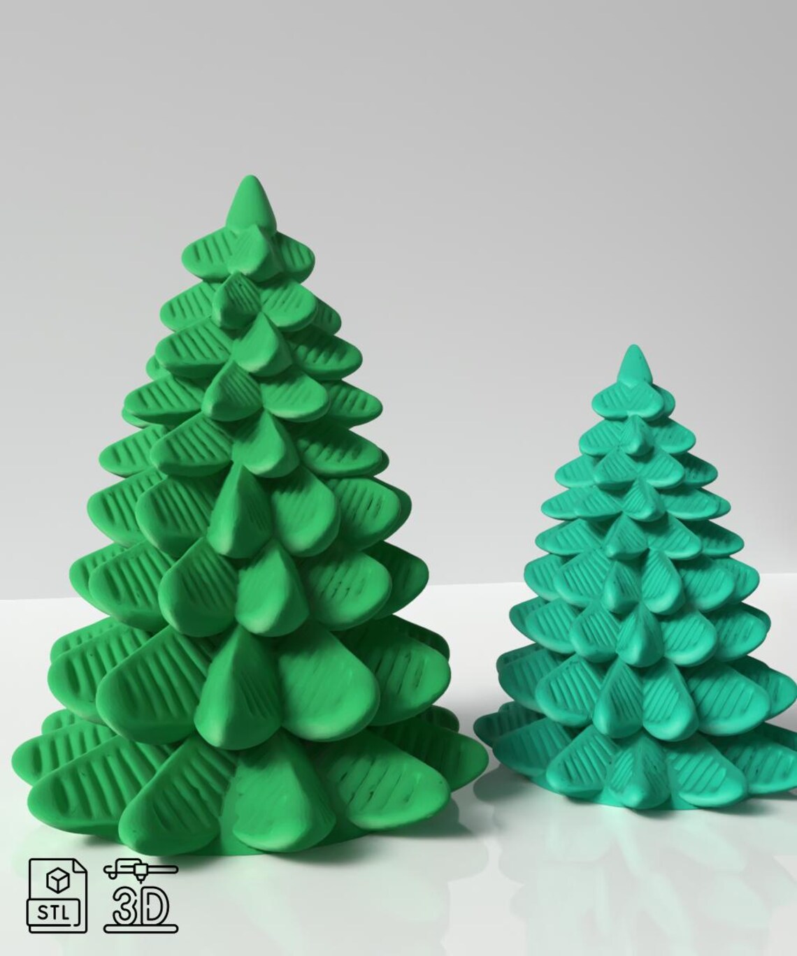 3D New Year and Christmas Tree, STL File for Christmas, Christmas Decor ...