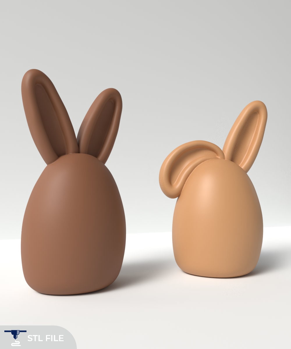 Bunny STL File - for 3D Printing Special Gift, Rabbit, Bunny Ears ...