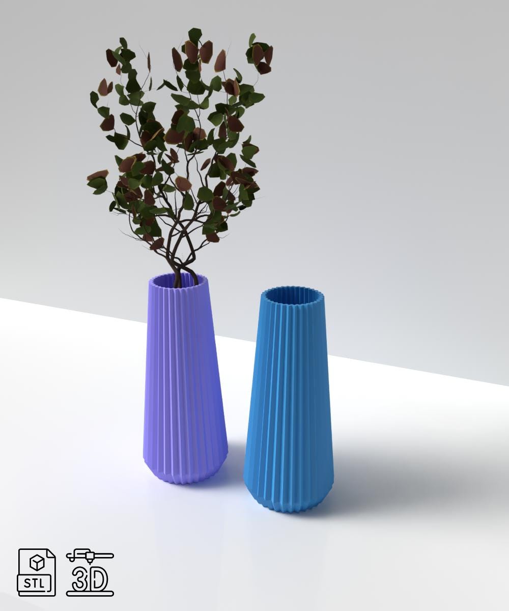 Geometric Vase Flower Pot STL File - for 3D Printing Special Gift ...