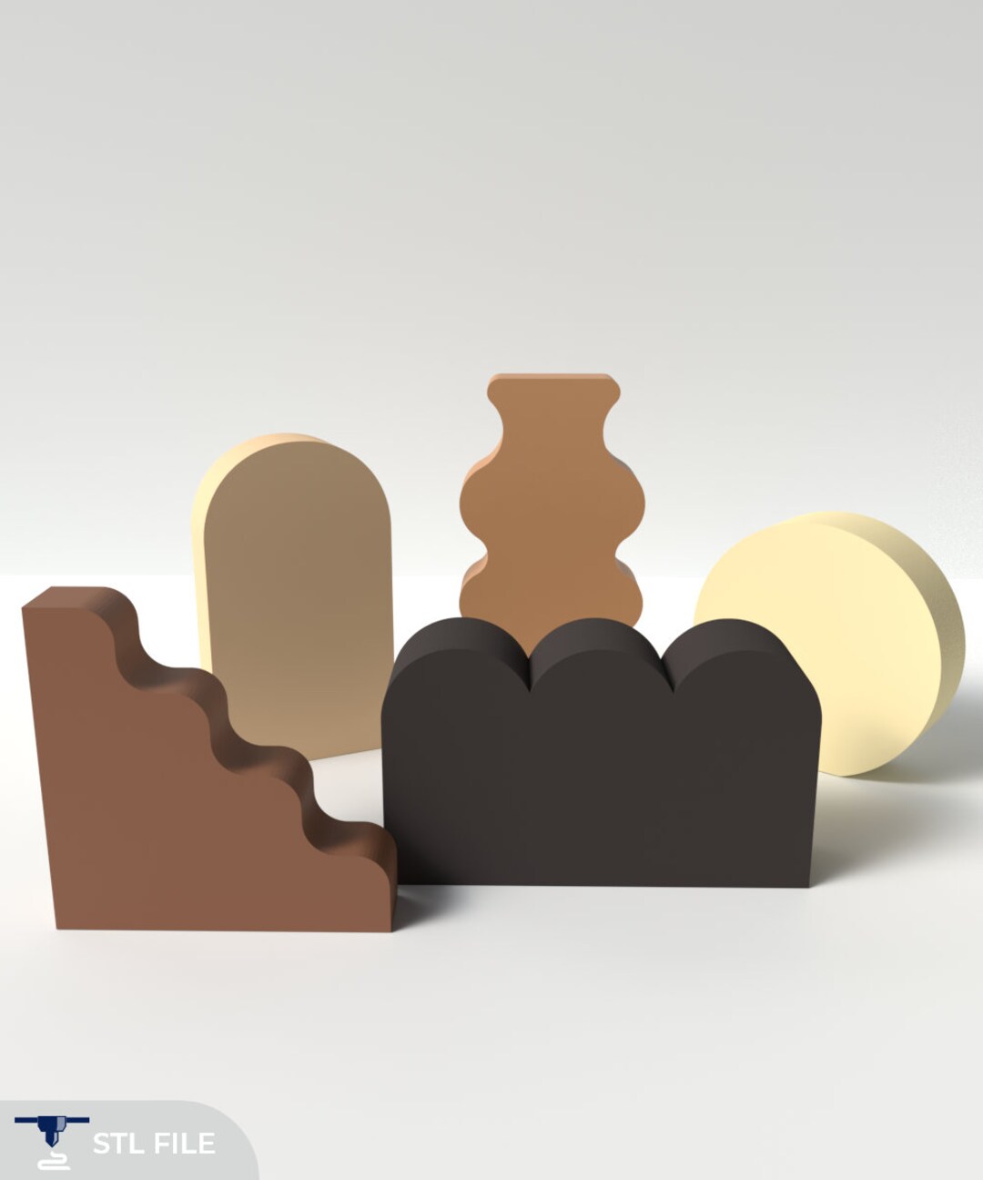 Abstract Shape 5 Model STL File - for 3D Printing Special Gift ...