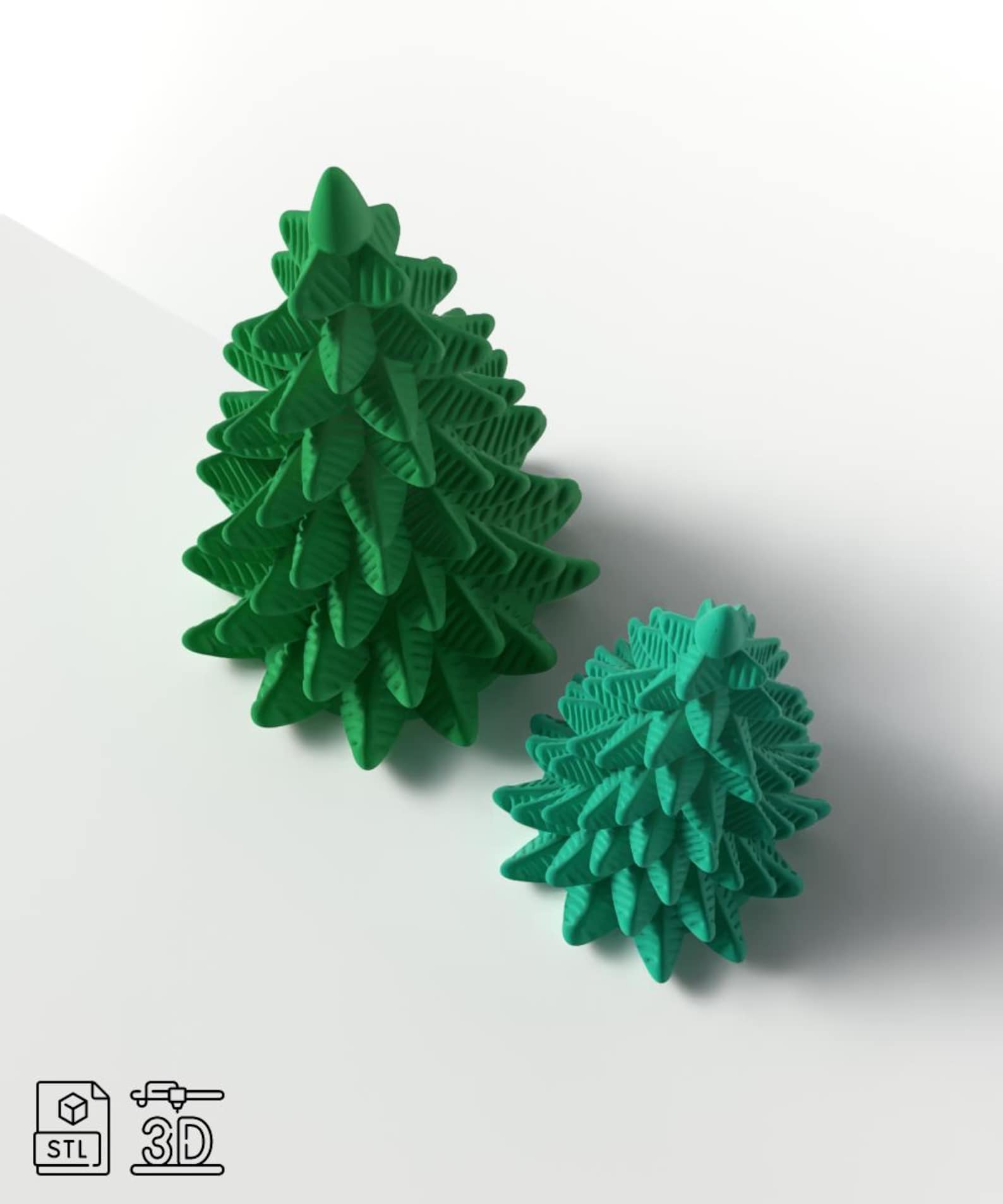 3D New Year and Christmas Tree, STL File for Christmas, Christmas Decor ...