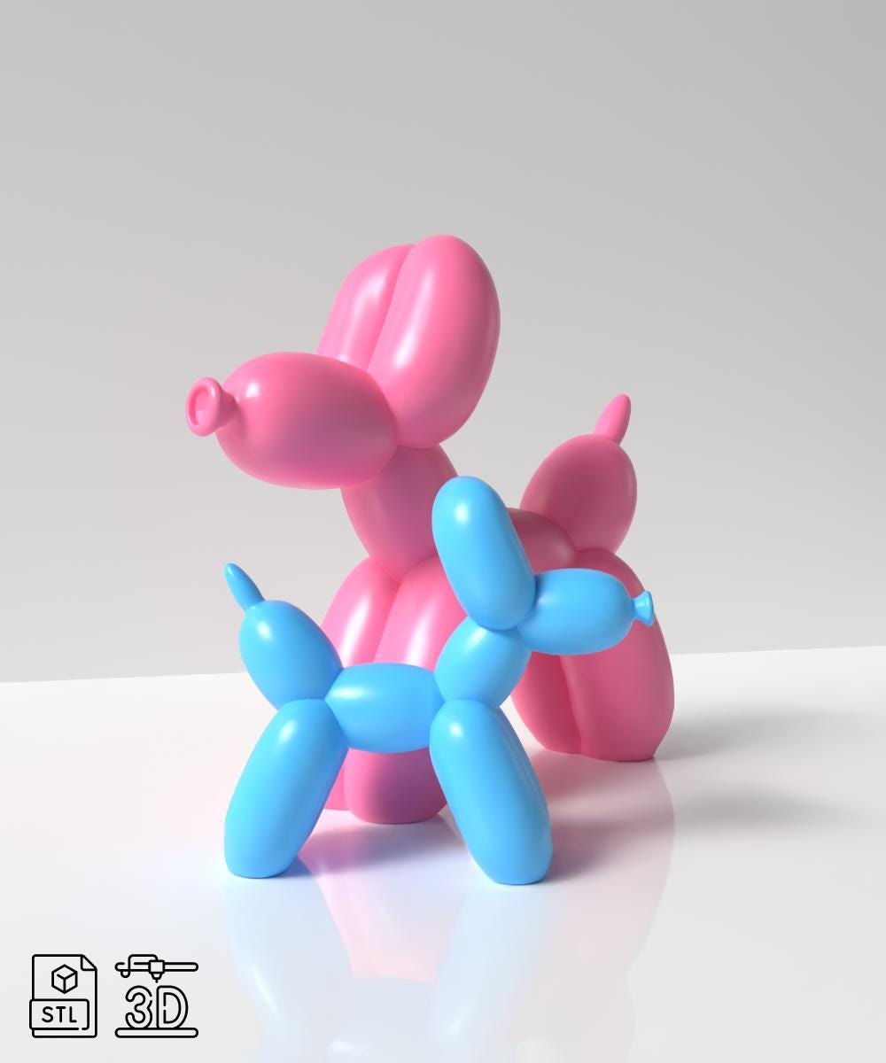 Balloon Dog STL File - for 3D Printing Special Gift, Teddy Bear, Bunny ...