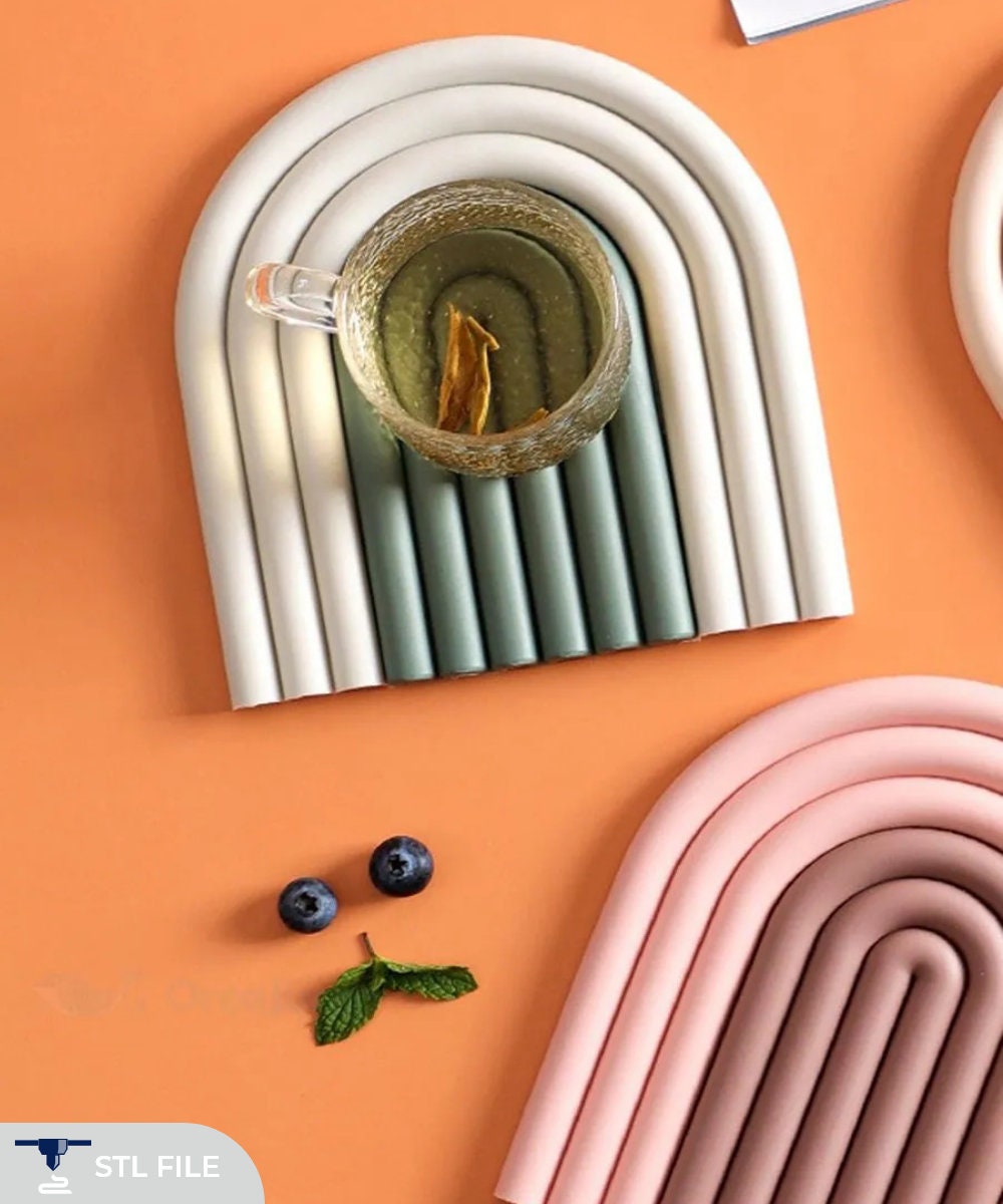 Rainbow Design Coaster STL File - for 3D Printing - Etsy UK