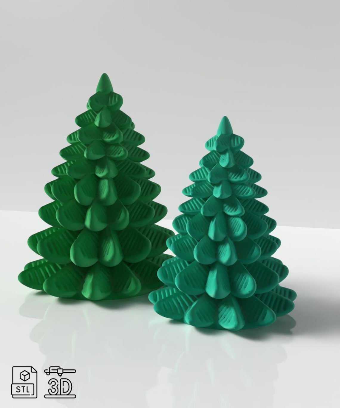 3D New Year and Christmas Tree, STL File for Christmas, Christmas Decor ...