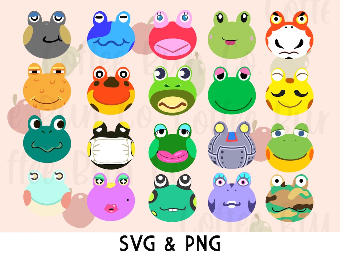 Animal Crossing Frog Villager SVG, PNG Set - Etsy