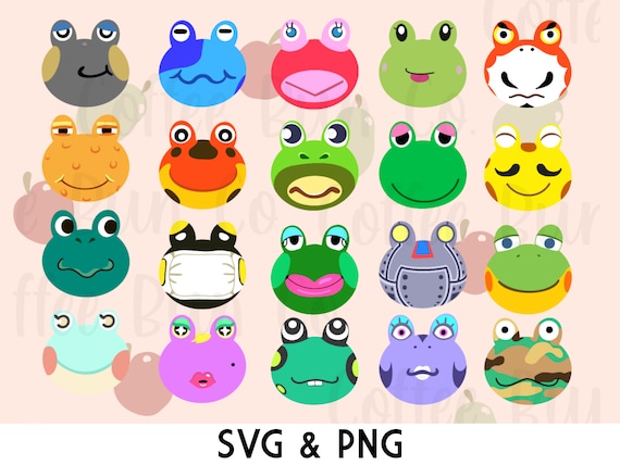 Animal Crossing Frog Villager SVG PNG Set | Etsy UK