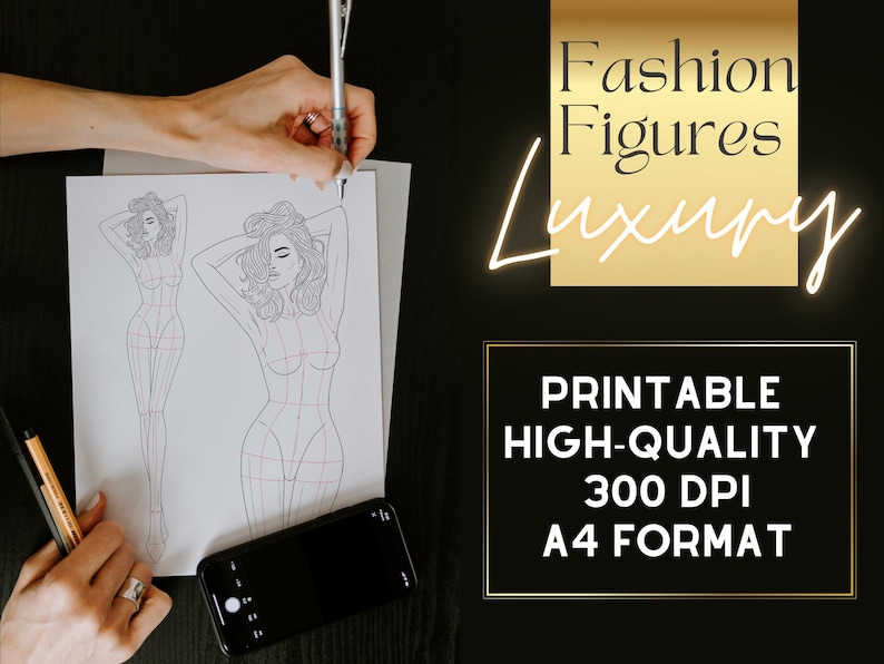 Fashion Figures Templates for Luxury Styles • Procreate and Photoshop ...