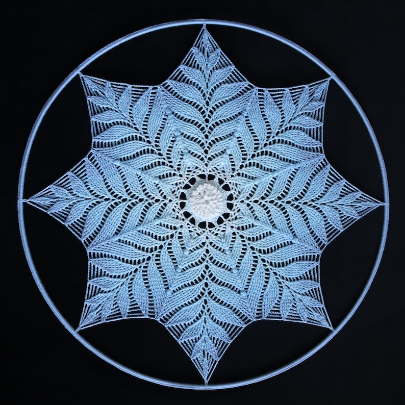 Mandala 'ice Flower' Crochet Pattern - Etsy