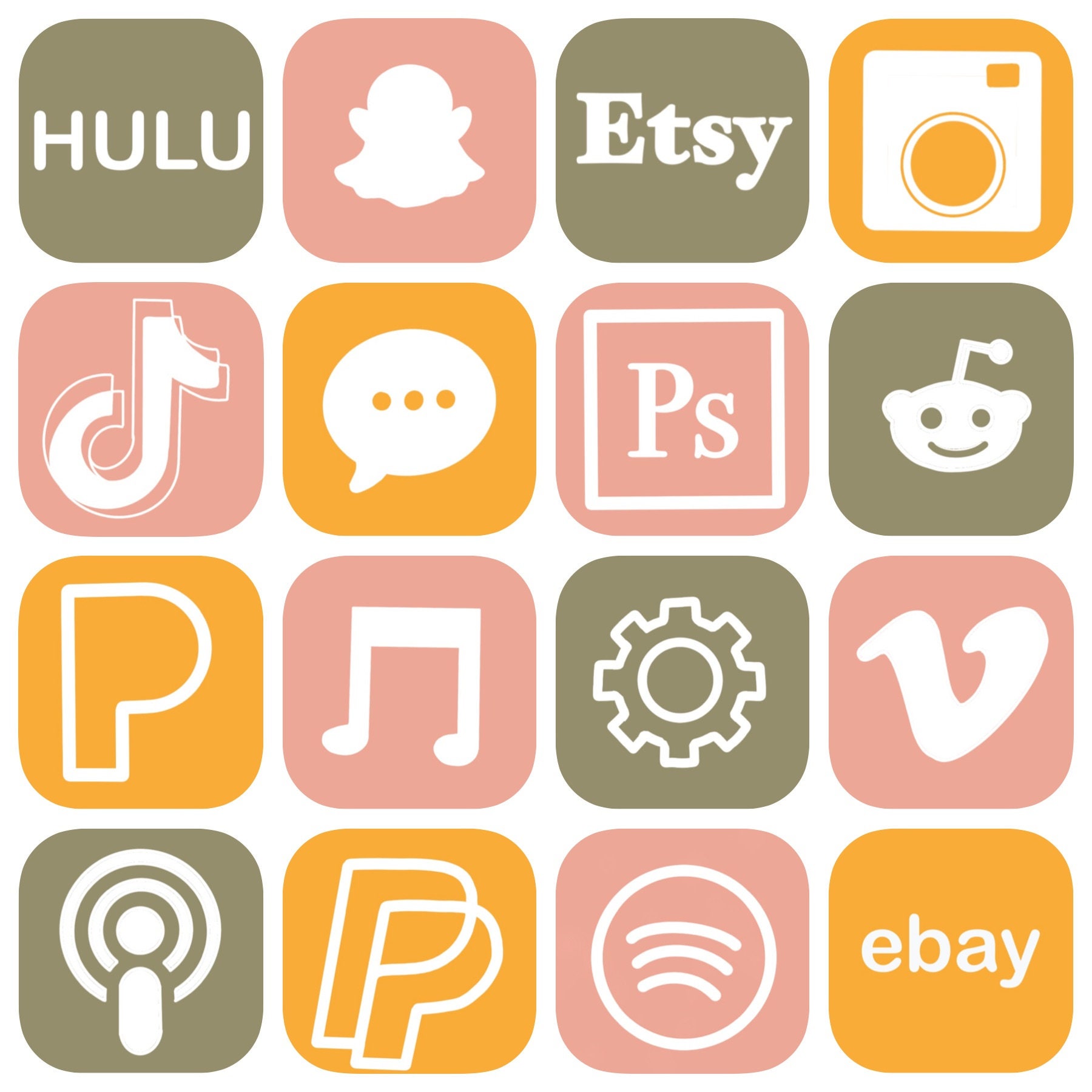 Cottagecore Icons Ios 14 Minimalist Simple Icon Pack Ios 14 Home Screen ...