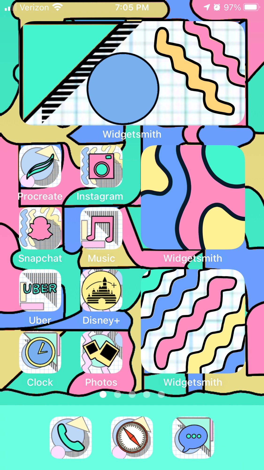 80s Cartoon Retro Icons Vintage Pastel App Icon Pack | Etsy