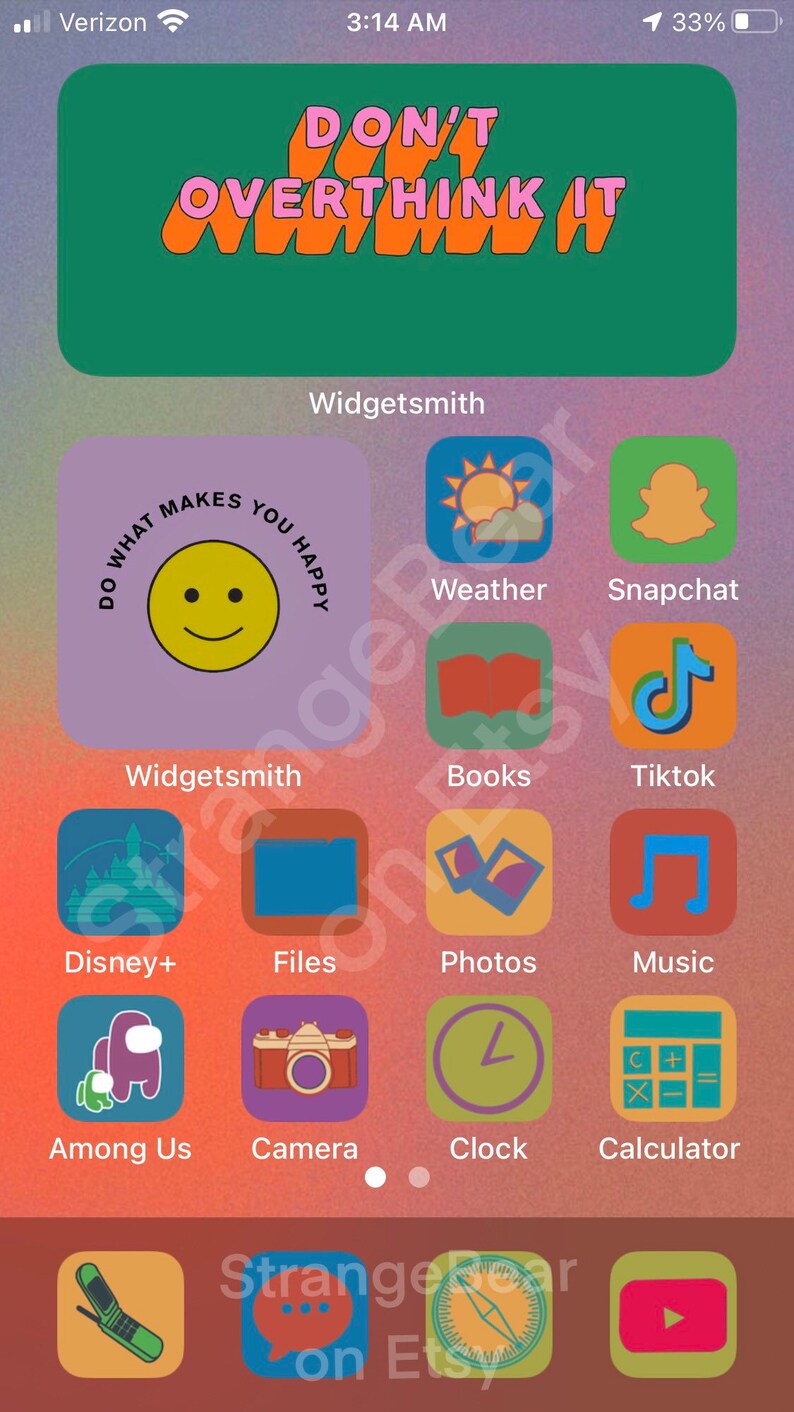 Indie iOS 14 icons pack | Etsy