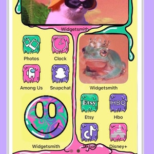 Trippy Retro Indie Icons Ios 14 Icon Pack Widgets and Wallpapers - Etsy