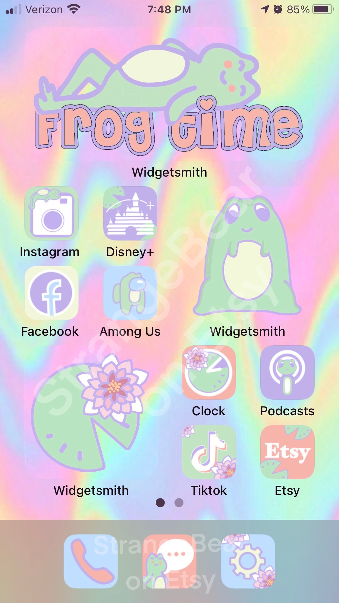 Pastel Frog Icons Ios 14 Apps Icon Pack - Etsy