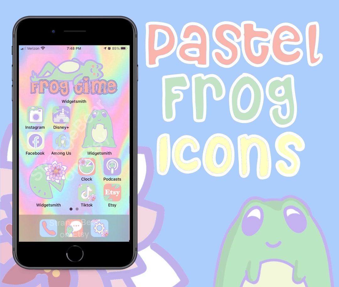Pastel Frog Icons Ios 14 Apps Icon Pack - Etsy