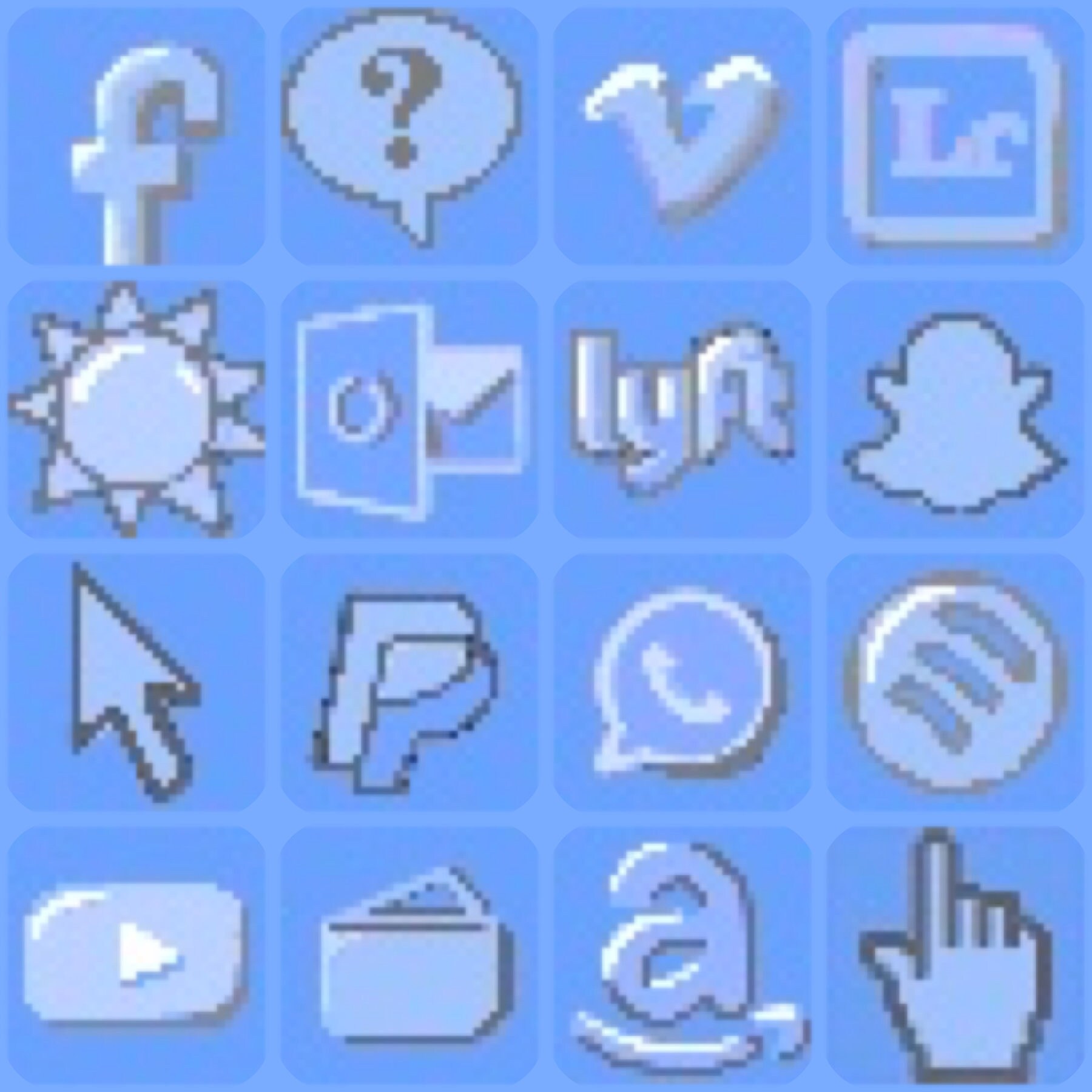 Windows 98 Retro Pastel Blue Ios 14 Icons Pack | Etsy