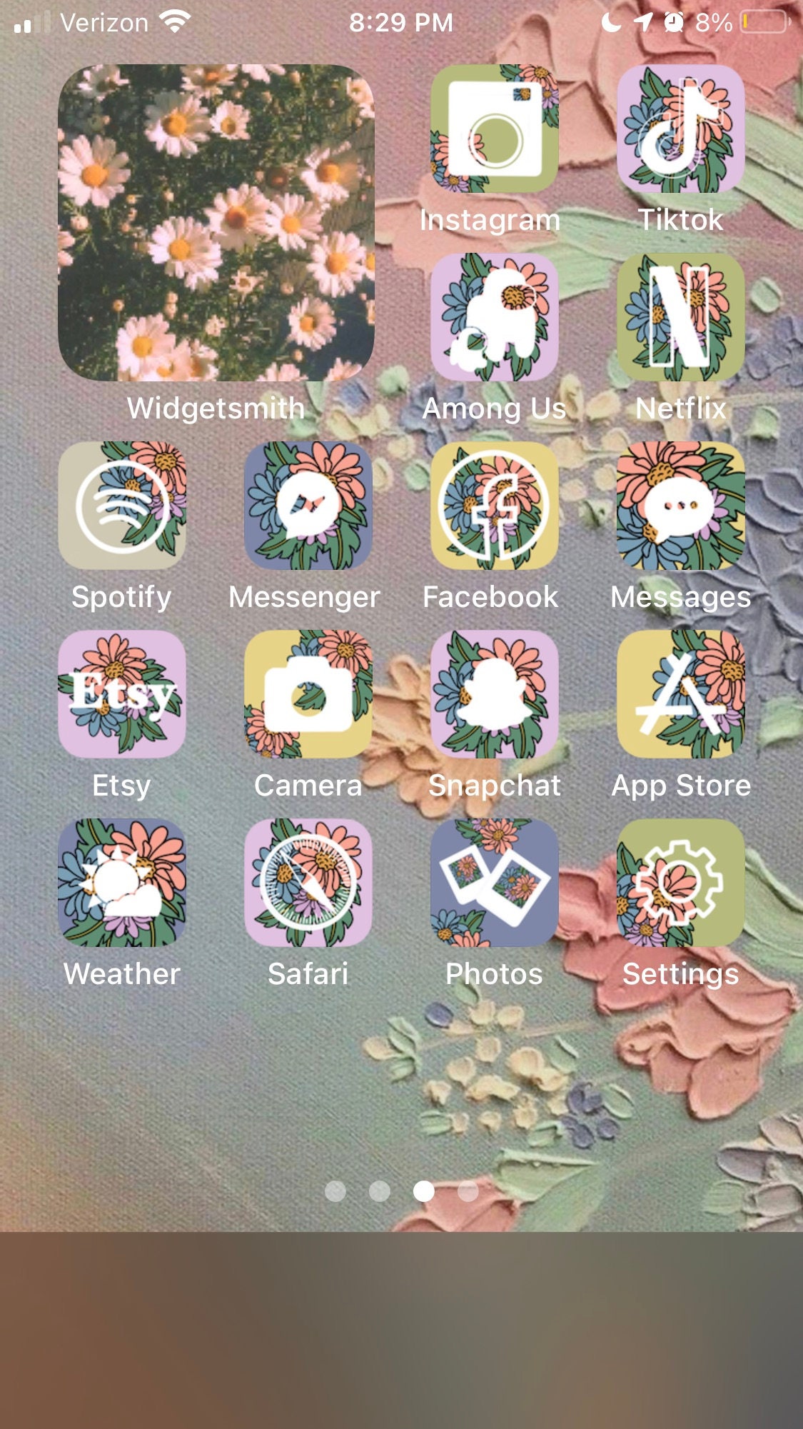 Spring Cottagecore Flowers Ios 14 App Icons Pack | Etsy