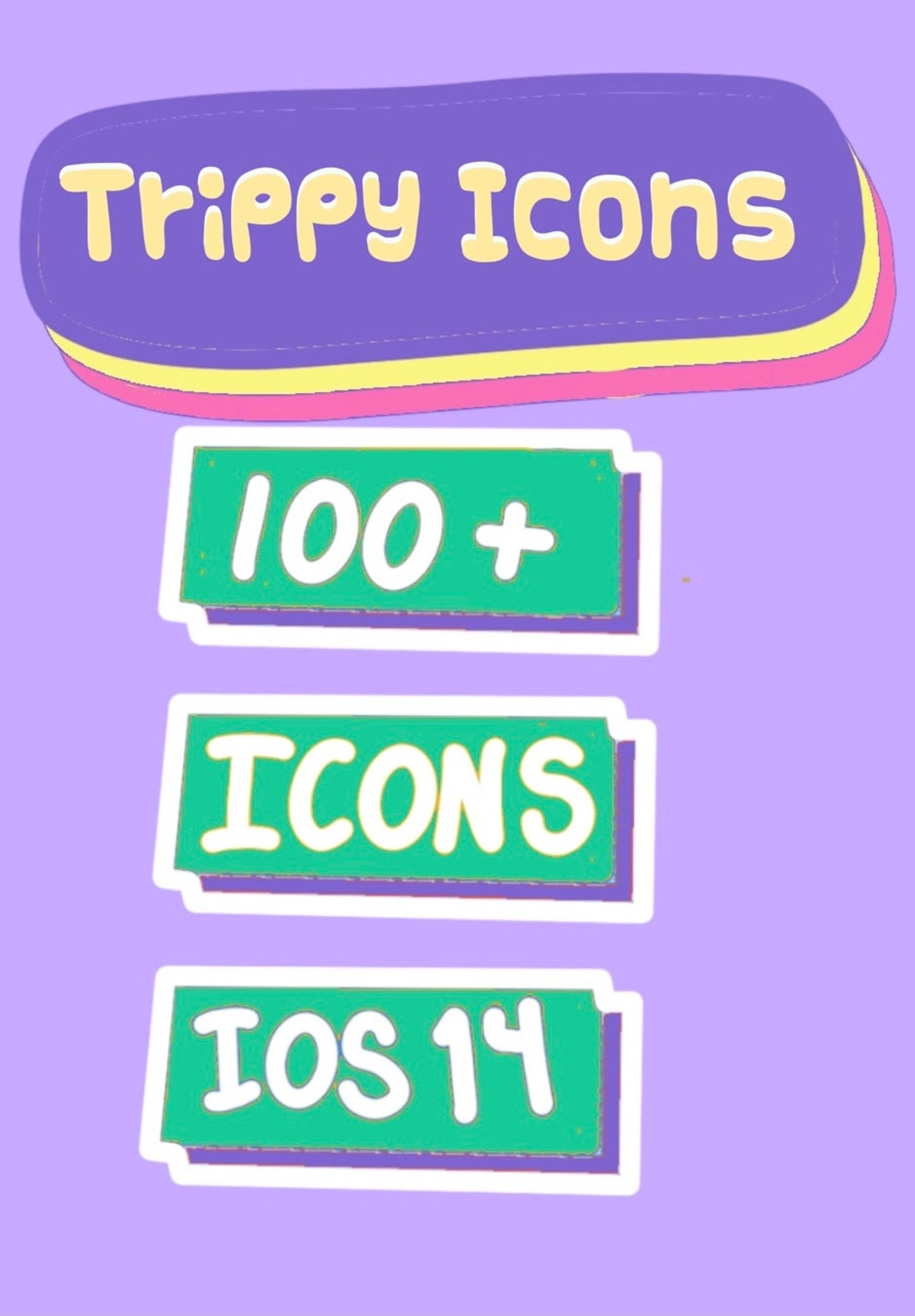 Trippy Retro Indie Icons Ios 14 Icon Pack Widgets and - Etsy